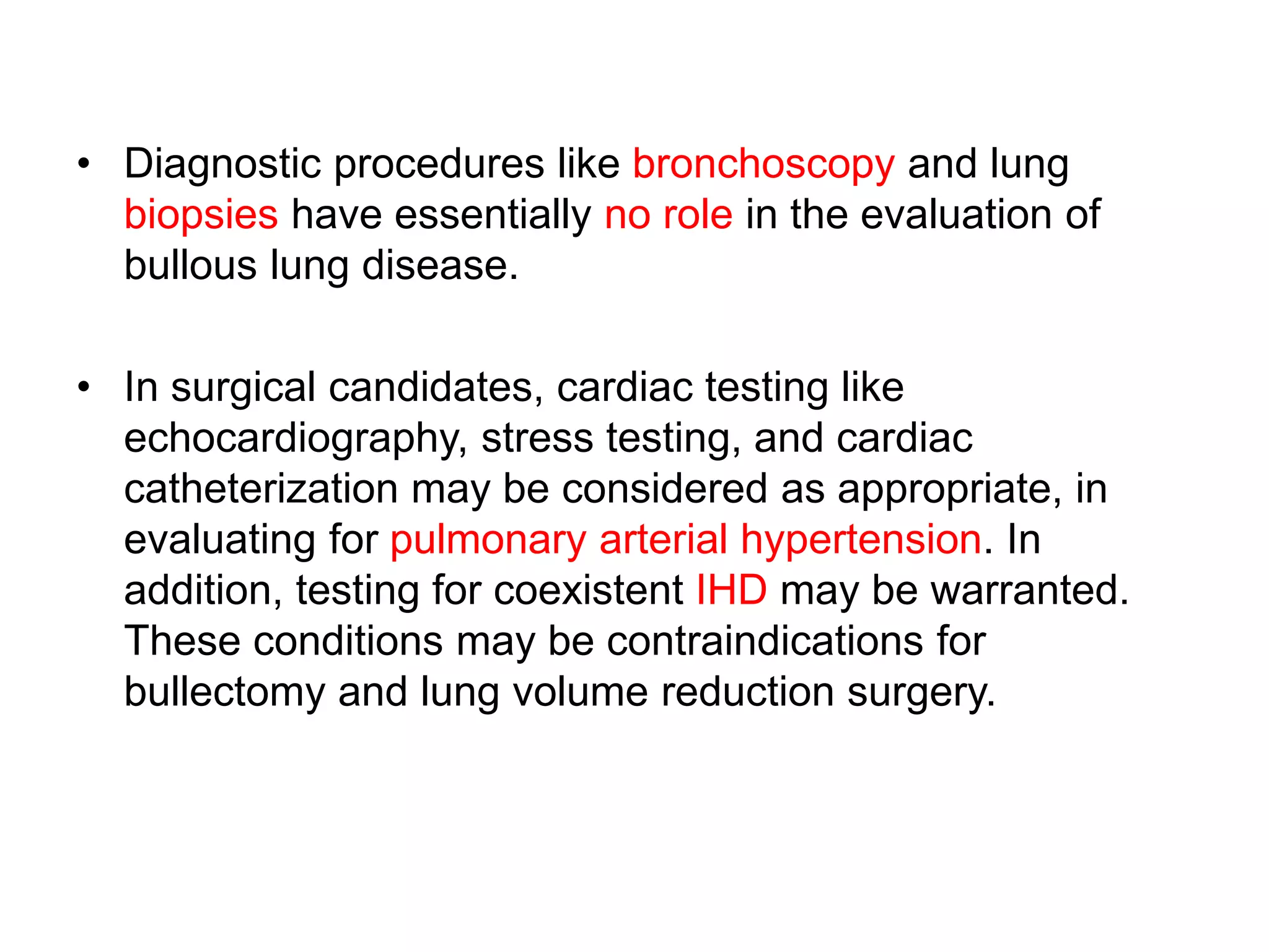 Approach to Bullous lung disease | PPT