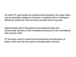 Approach to Bullous lung disease | PPT | Lung and Respiratory Health ...