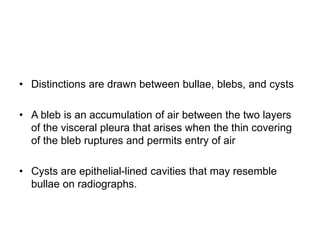 Approach to Bullous lung disease | PPT