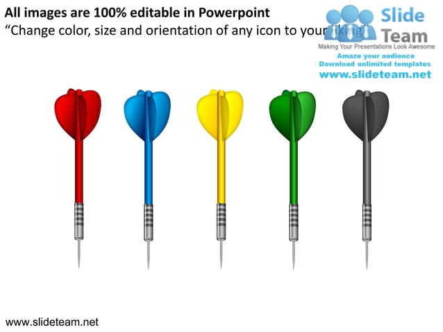 Bullseye darts targets style design 2 powerpoint ppt templates. | PDF