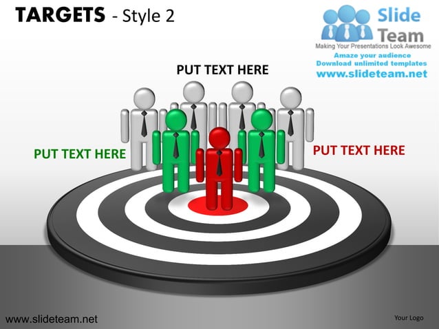 Bullseye darts targets style design 2 powerpoint presentation templates ...