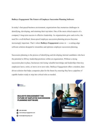 Bullseye Engagement The Future of Employee Succession Planning Software.pdf
