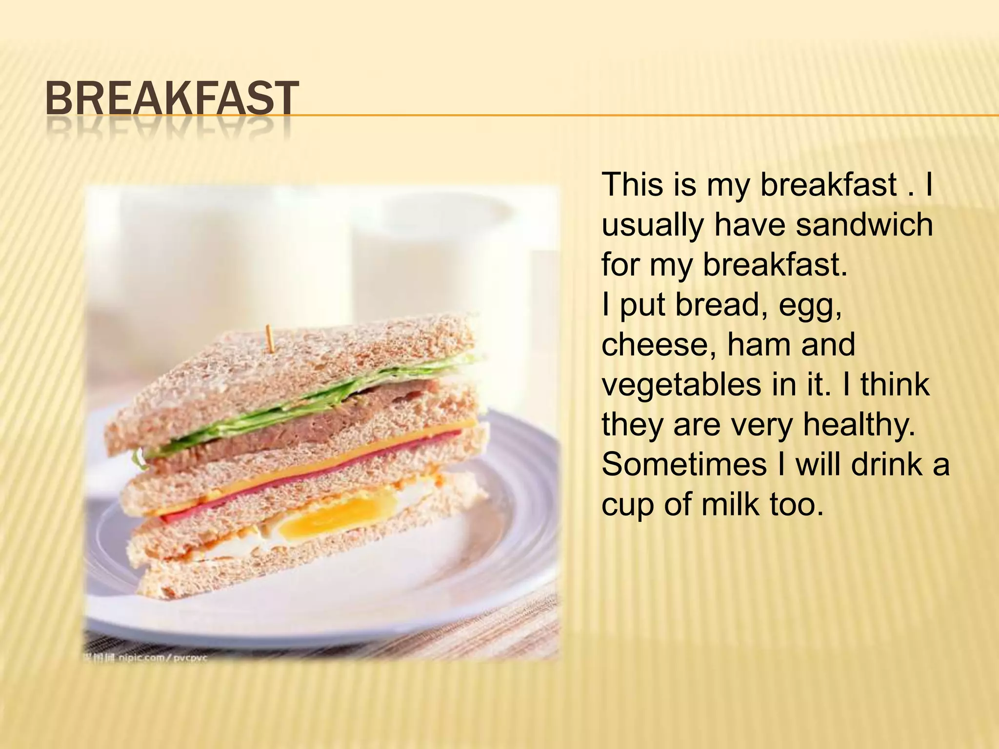 My Daily Food | PPTX