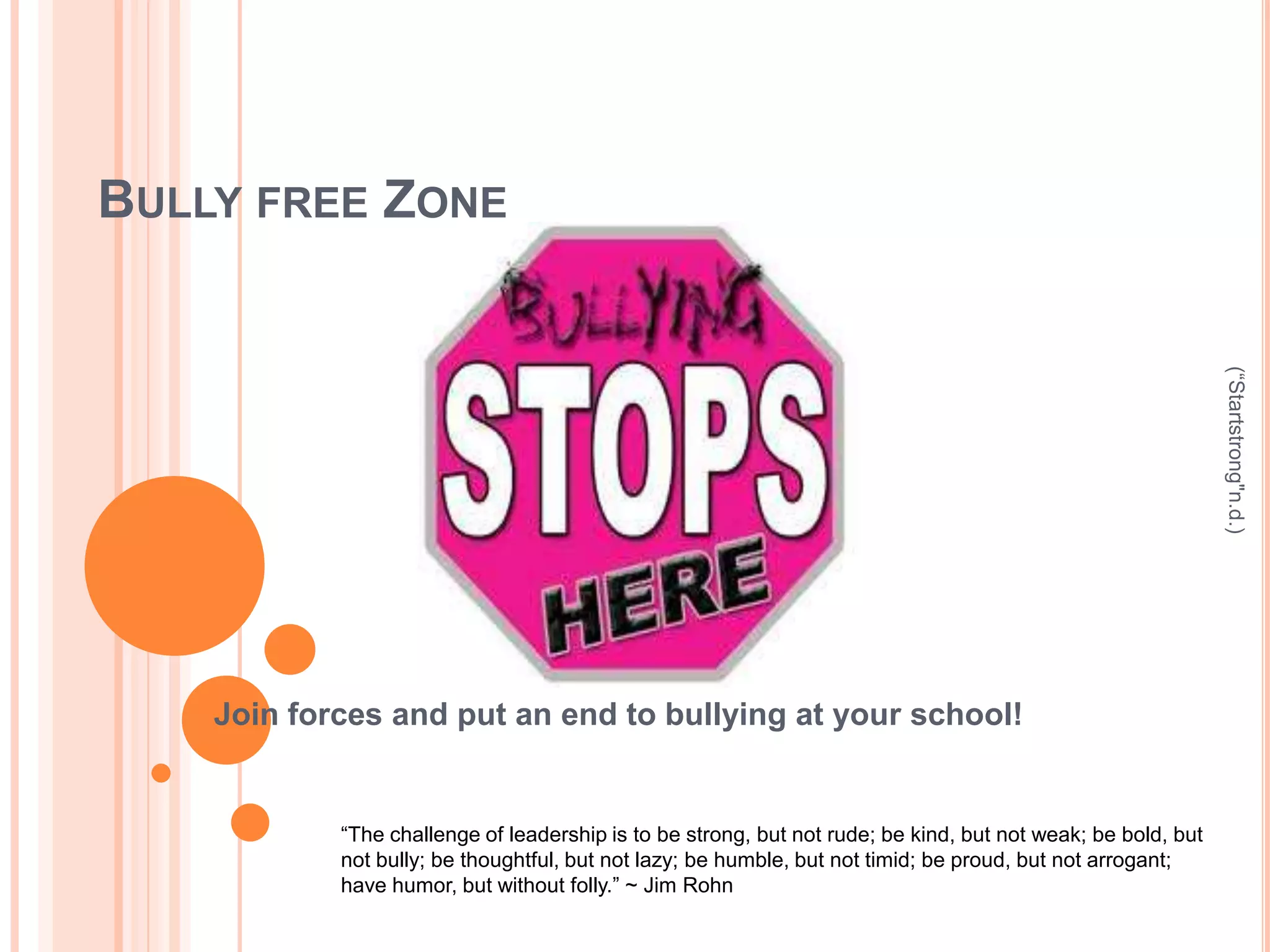 Bully free zone power point | PPT