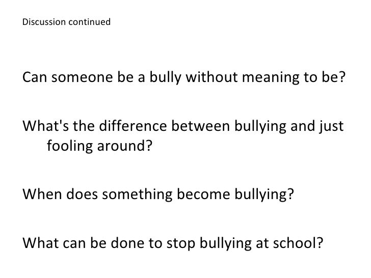 School Bullying Questions