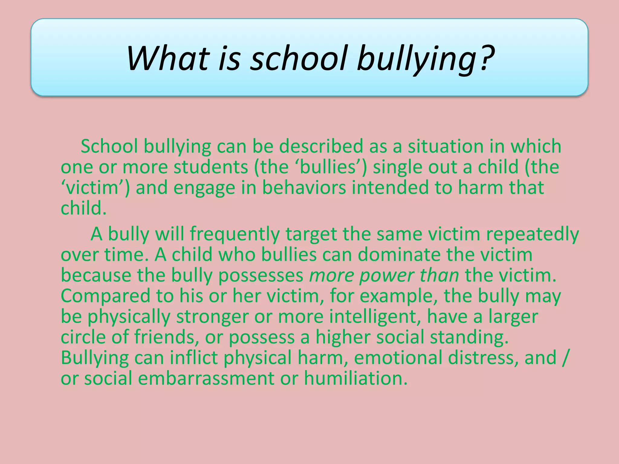 Preventing School Bullying | PPTX