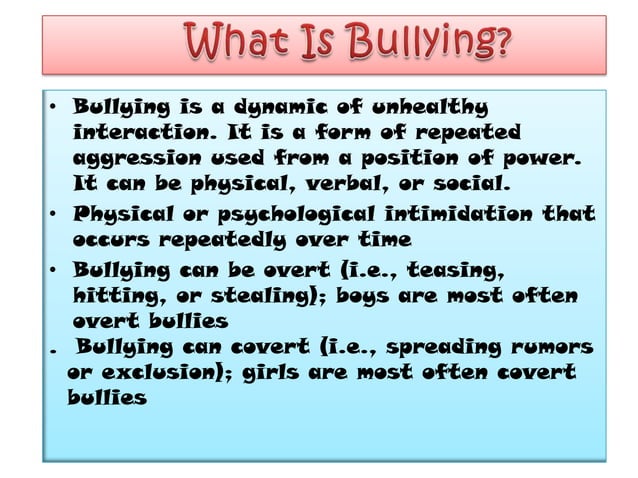 Preventing School Bullying | PPTX | Parenting | Family and Relationships