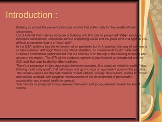 Bullying. | PPT | Crime & Harmful Acts to Individuals, Society & Human ...