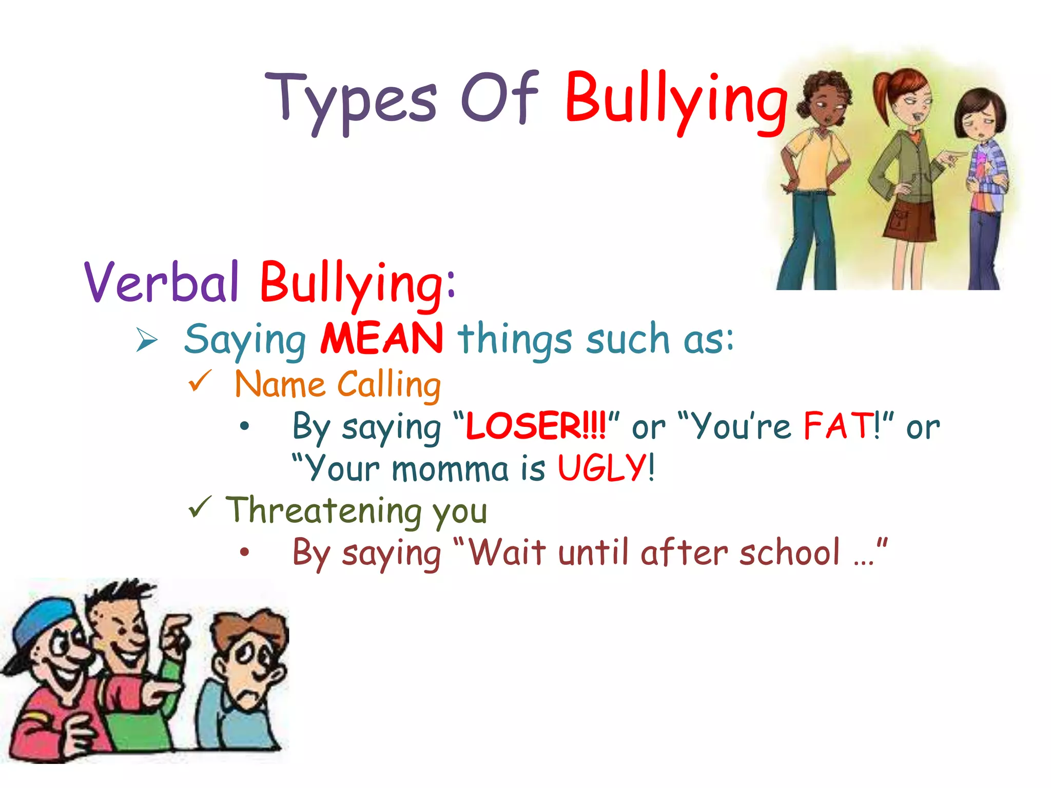 Types of Bullying | PPTX