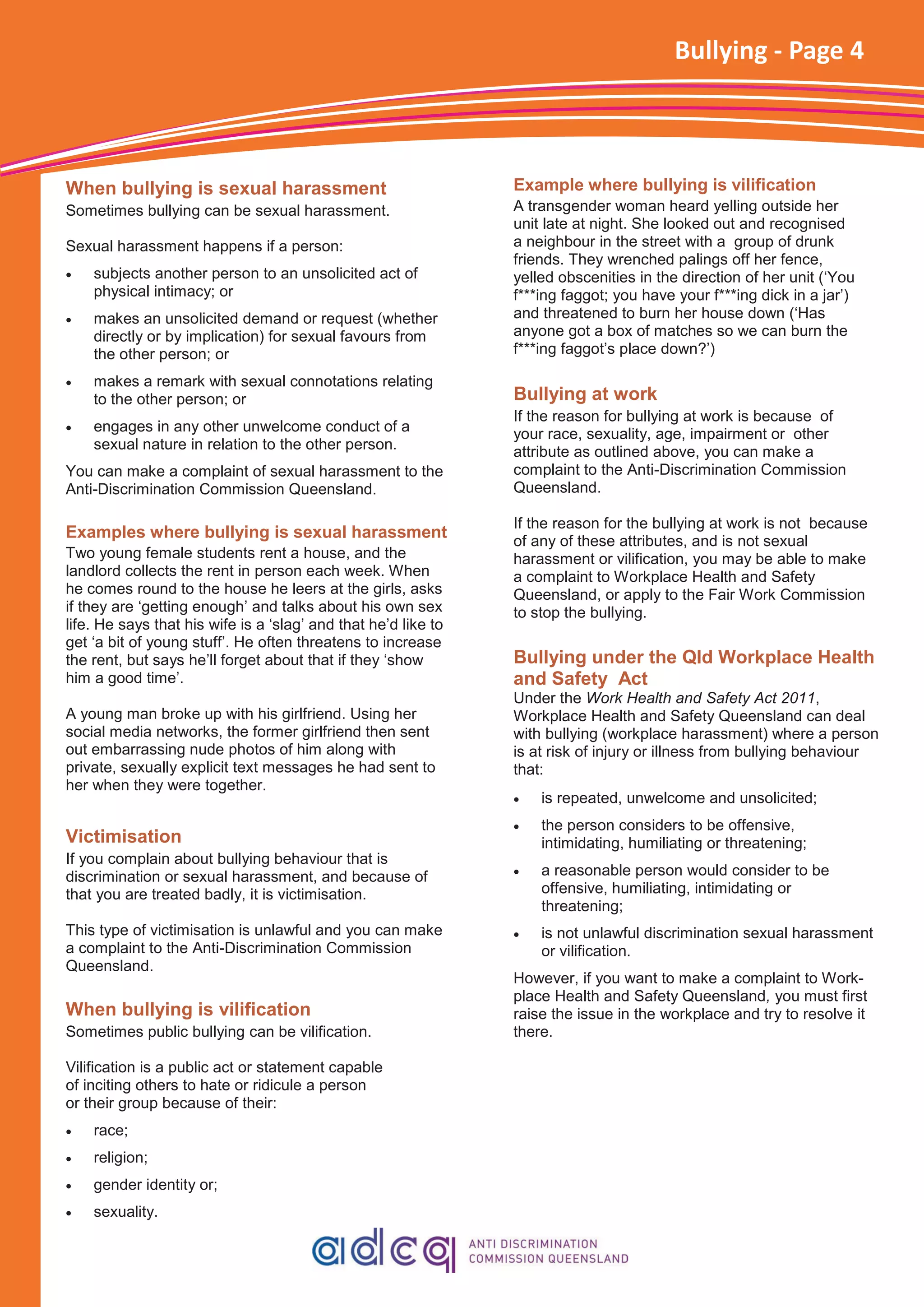 FACT SHEET - Bullying | PDF | Crime & Harmful Acts to Individuals ...