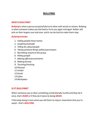 Bullying | PDF