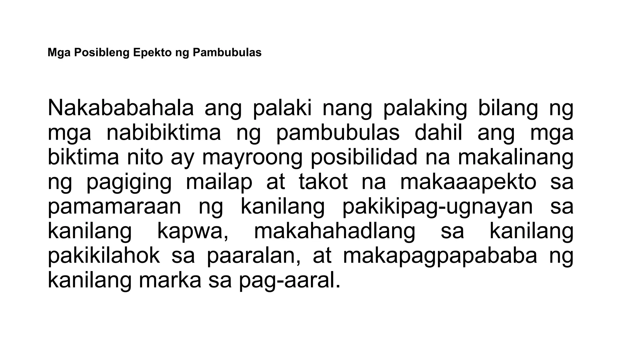 bullying.4th.pptx Edukasyon sa Pagpapakatao | PPTX