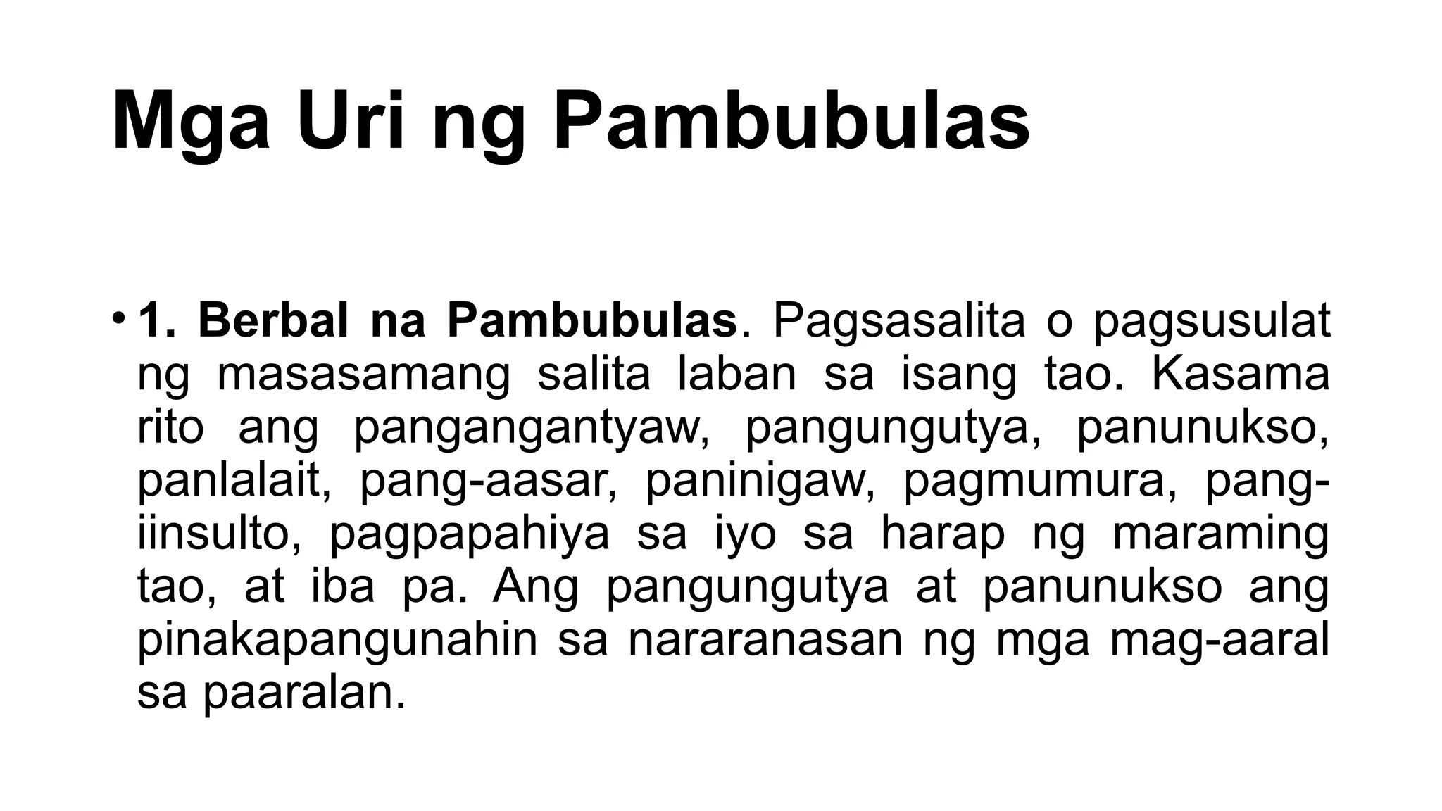 bullying.4th.pptx Edukasyon sa Pagpapakatao | PPTX