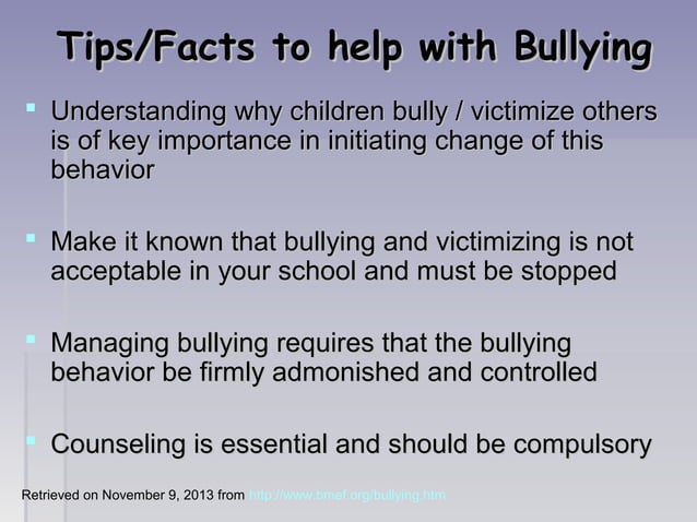 Bullying asld 601 - group project - k. butler | PPT