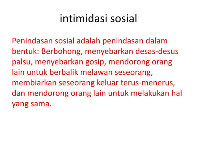 Mengintimidasi- (INDONESIA) | PPT