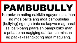 bullying-tagalog.pdf presentation for classroom | PDF