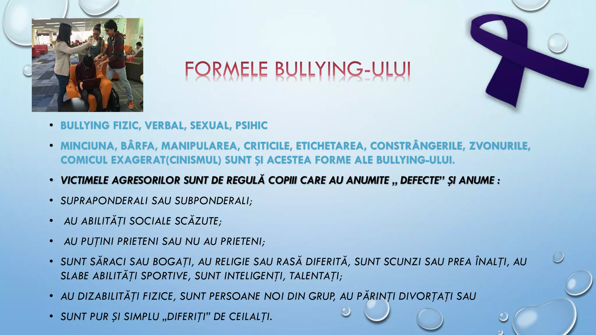Bullying ul si funda violet sau victimele violentei-nov.2018