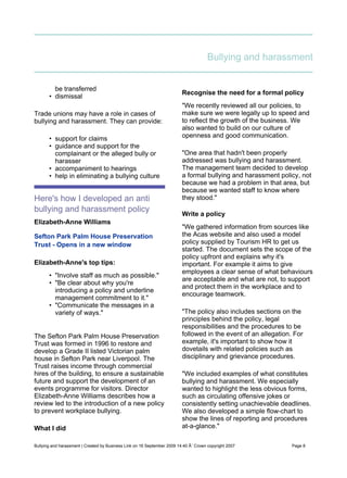 Bullying And Harassment | PDF