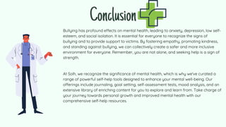 Bullying and Mental Health | Solh Wellness | PDF