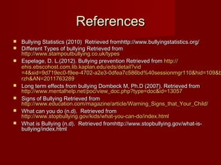 Bullying and our children | PPT