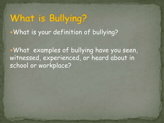 Bullying basics, Jan Perry Evenstad | PPTX