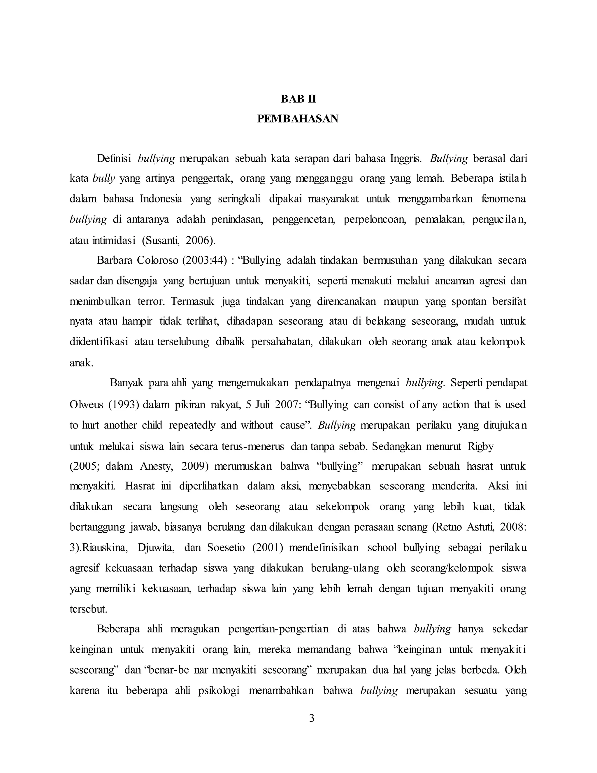 makalah bullying | DOCX