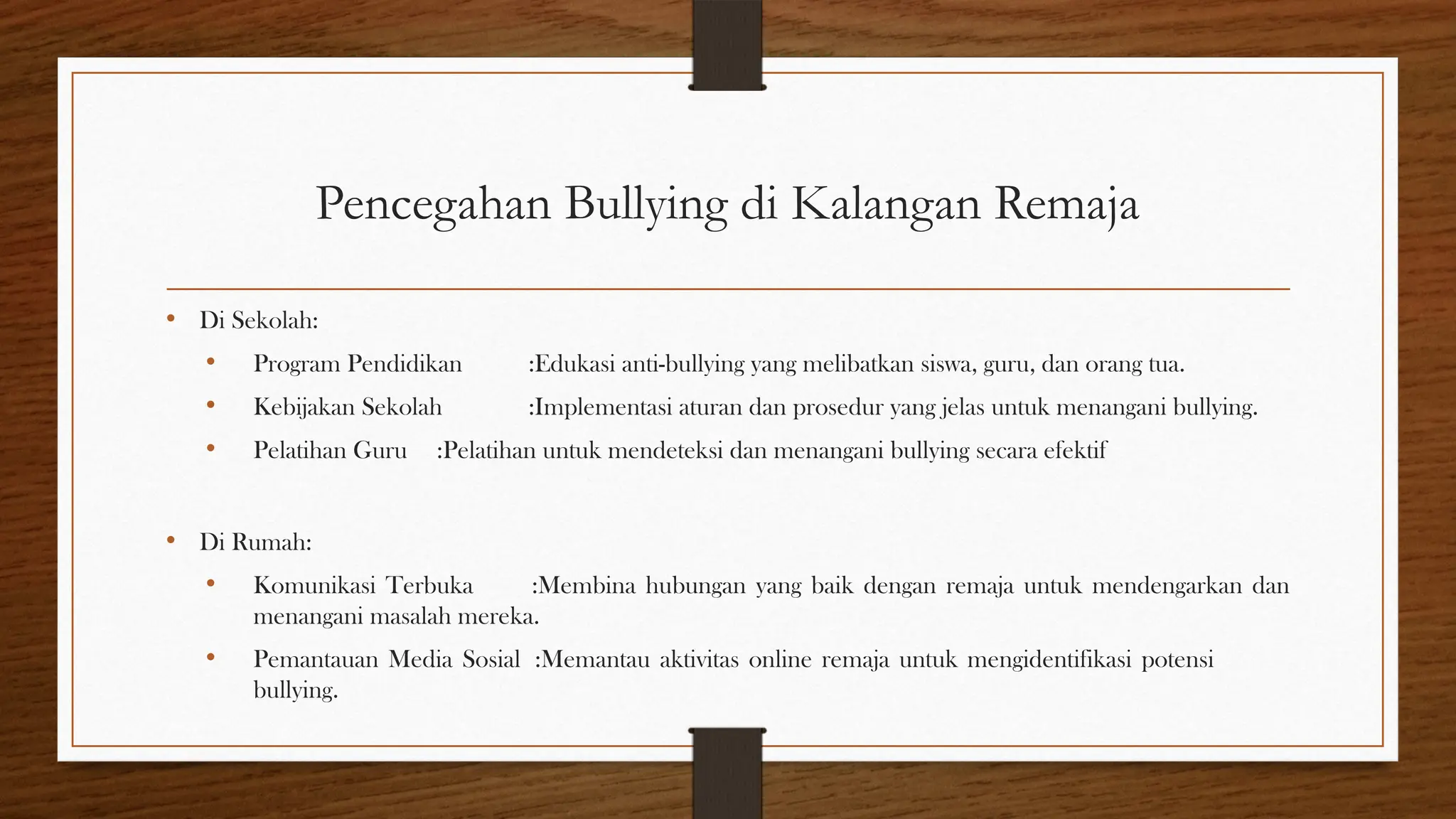 Bullying di kalangan Remaja untuk edukasi | PPTX