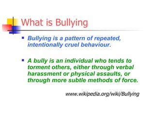Bullying For Year 7 | PPT