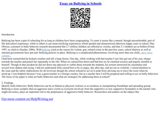 Bullying In School | PPT