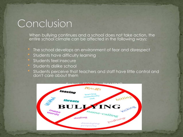 Bullying in schools | PPTX