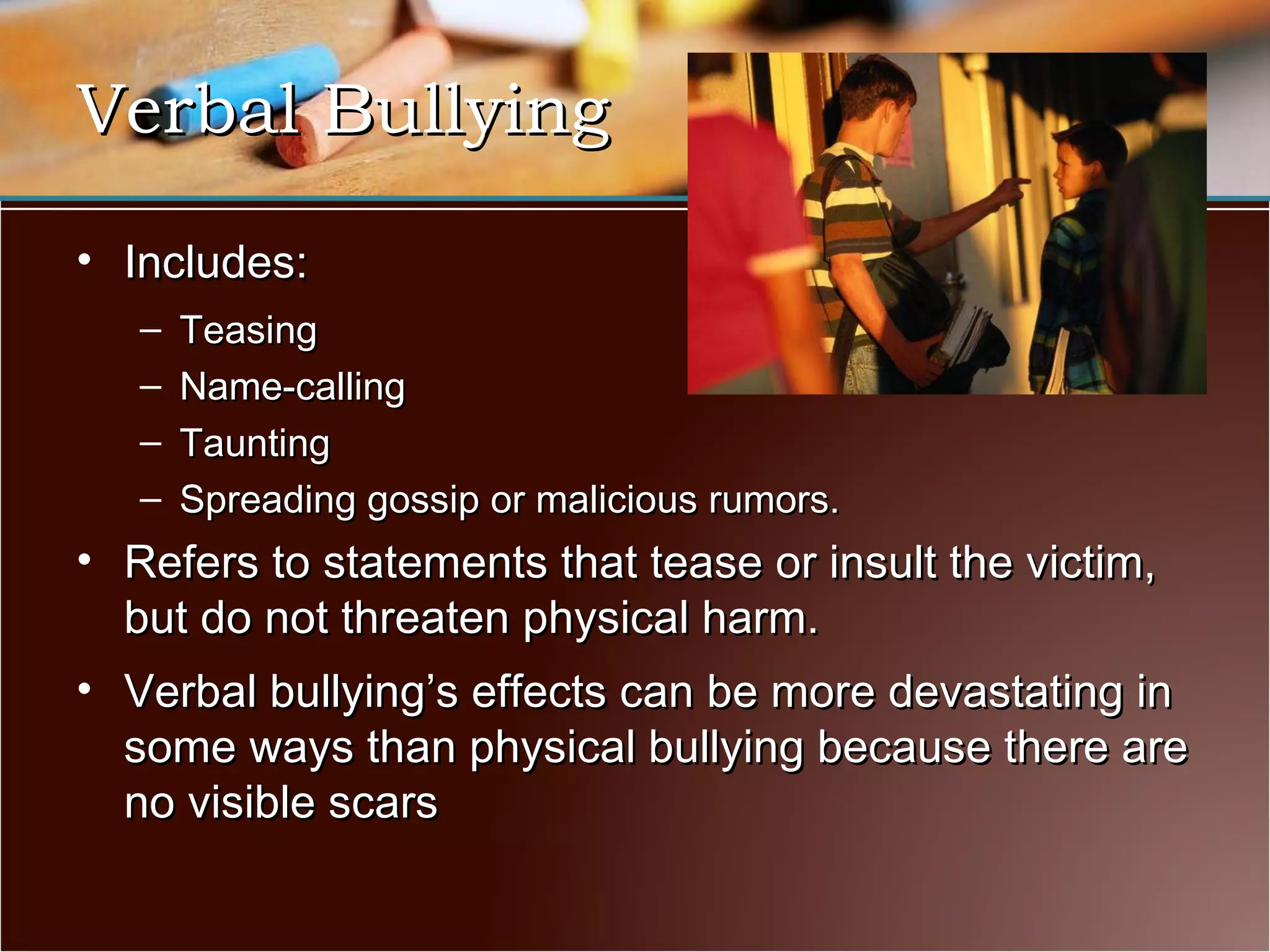 Bullying In Schools Educ 350 | PPT