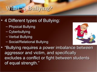 Bullying In Schools Educ 350 | PPT