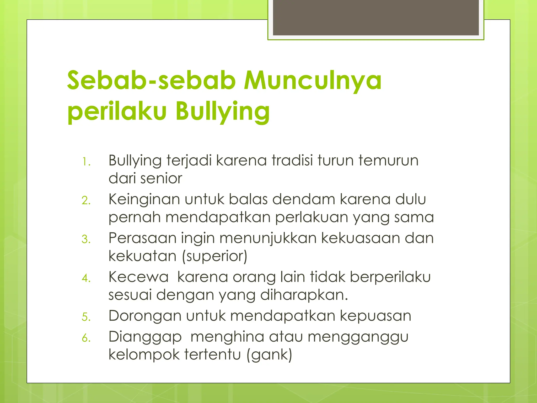 Pengertian Bullying dan bentuk-bentuk bullying | PPTX