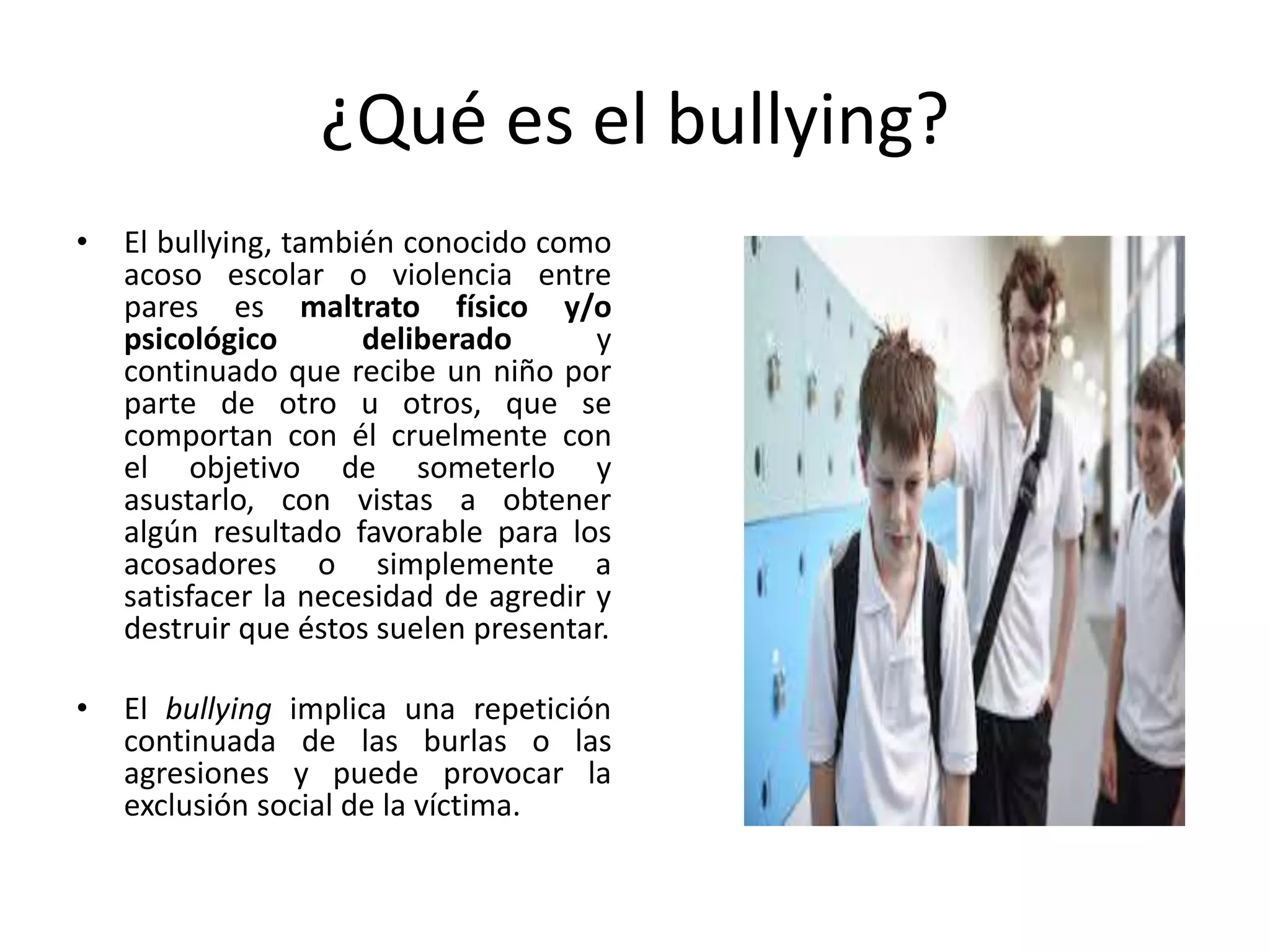 Bullying o acoso escolar | PPTX