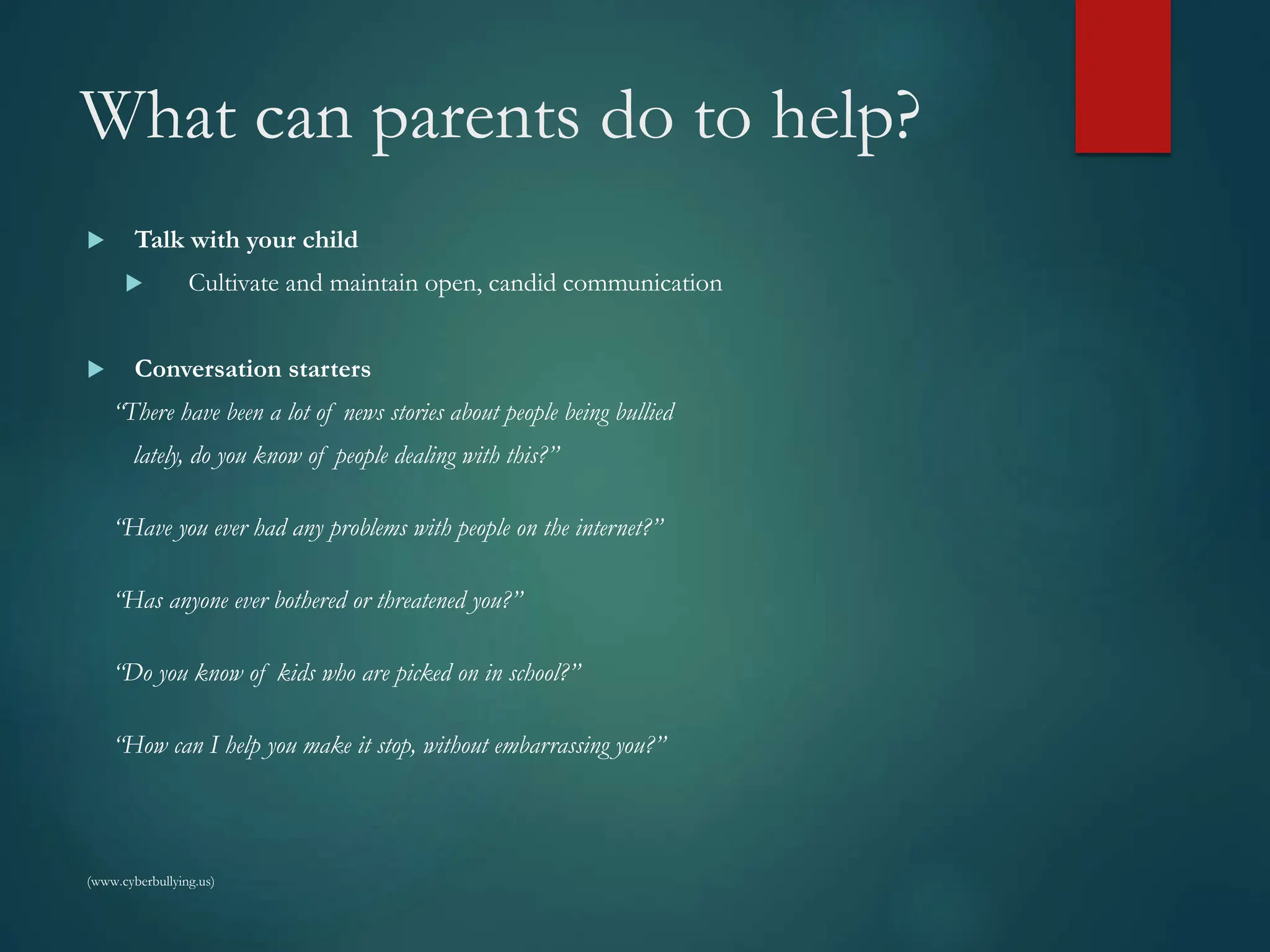 Bullying_Parent_Presentation, How to prevent bullying | PPT