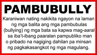 Bullying powerpoint | PPTX