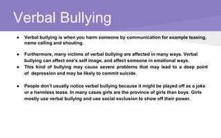 Bullying Presentation | PPTX