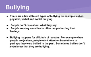 Bullying Presentation | PPTX