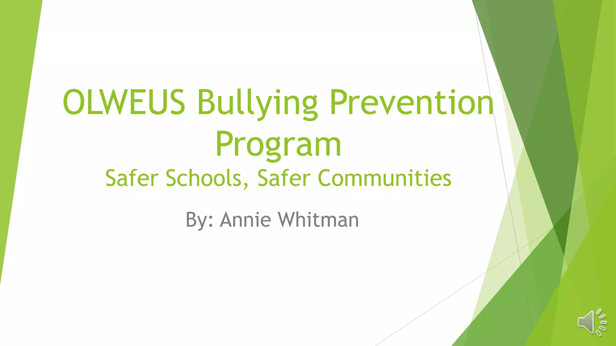 Bullying prevention program final | PPTX