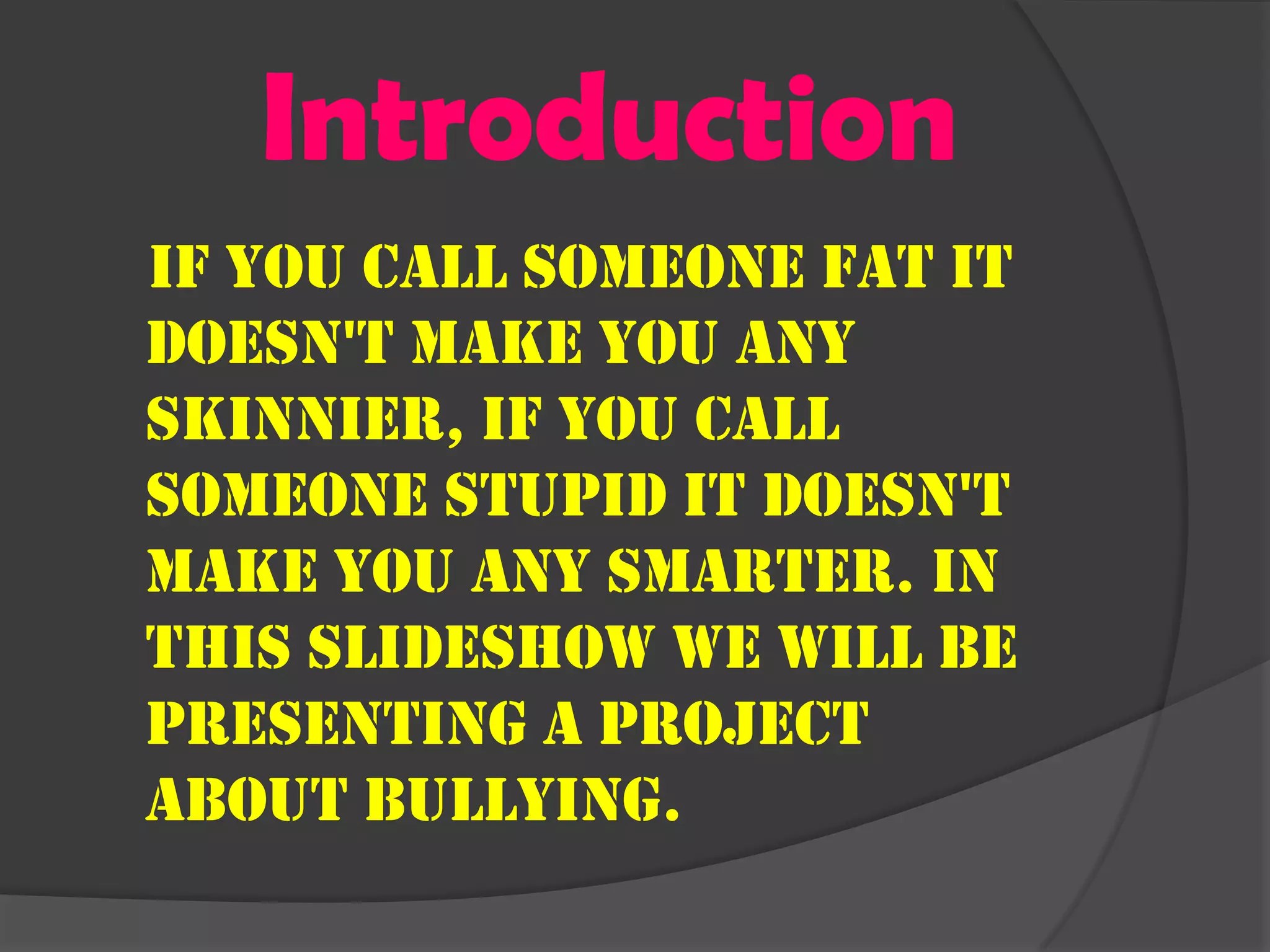Anti-bullying Presentation #1 | PPTX