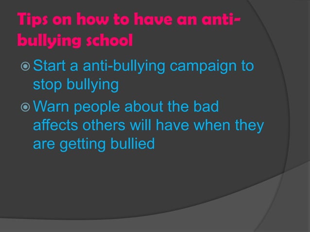 Anti-bullying Presentation #1 | PPTX