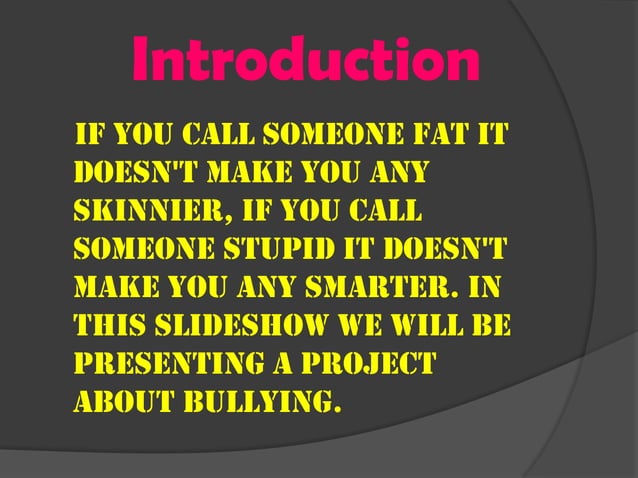 Anti-bullying Presentation #1 | PPTX