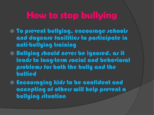 Anti-bullying Presentation #1 | PPTX