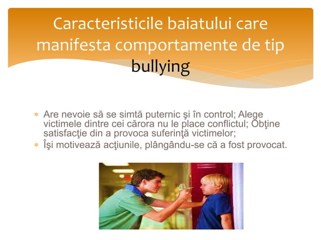 Hartuirea fizica si psihica-Bullyingul in scoala | PPT