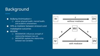 Bullying Victimization and Cortisol Response.pptx