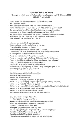 Bulong sa buwan | DOCX