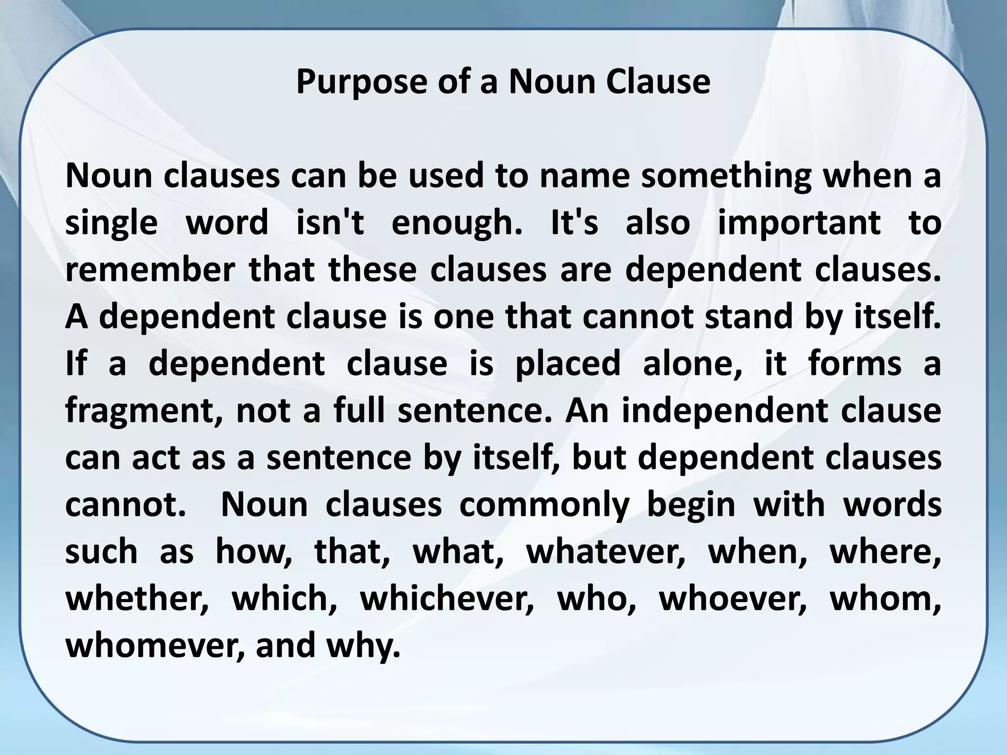 Noun Clause | PPT