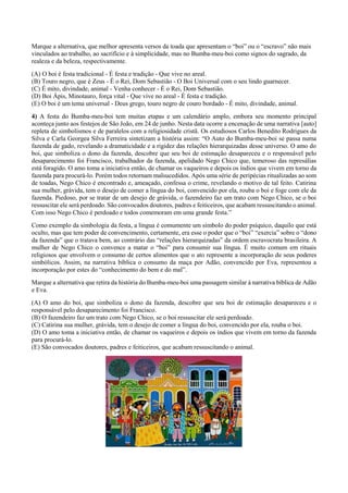 Atividade de Ensino - Bumba-meu-boi | PDF