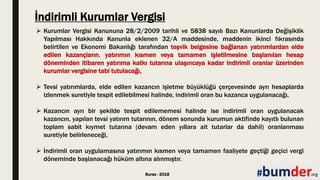 İndirimli Kurumlar Vergisi BUMDER | PPTX