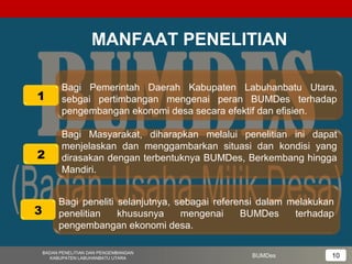 BUMDes Kabupaten Labuhanbatu Utara | PPT